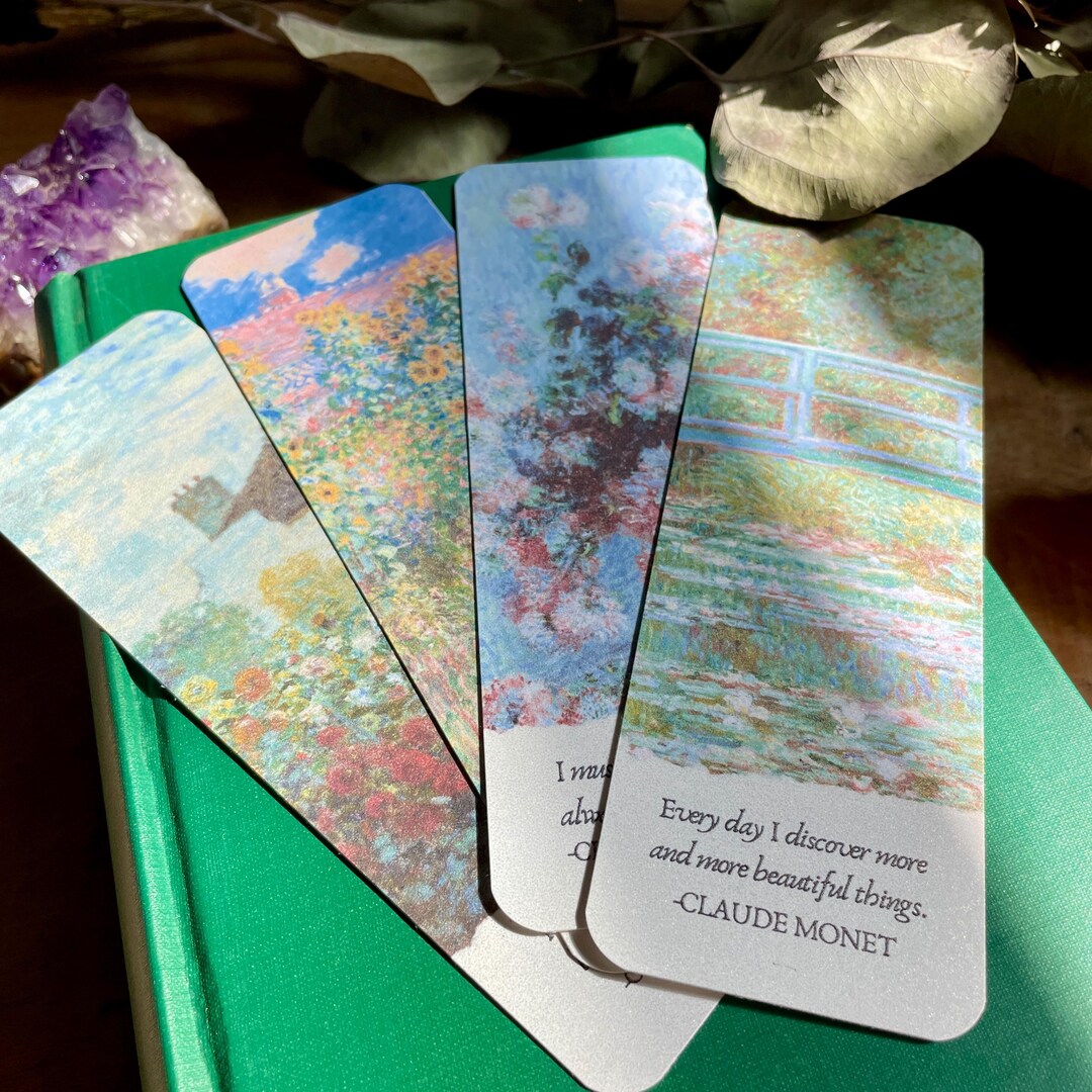 Claude Monet Bookmarks, Famous Artwork Bookmark Gifts, Art Bookmarks ...