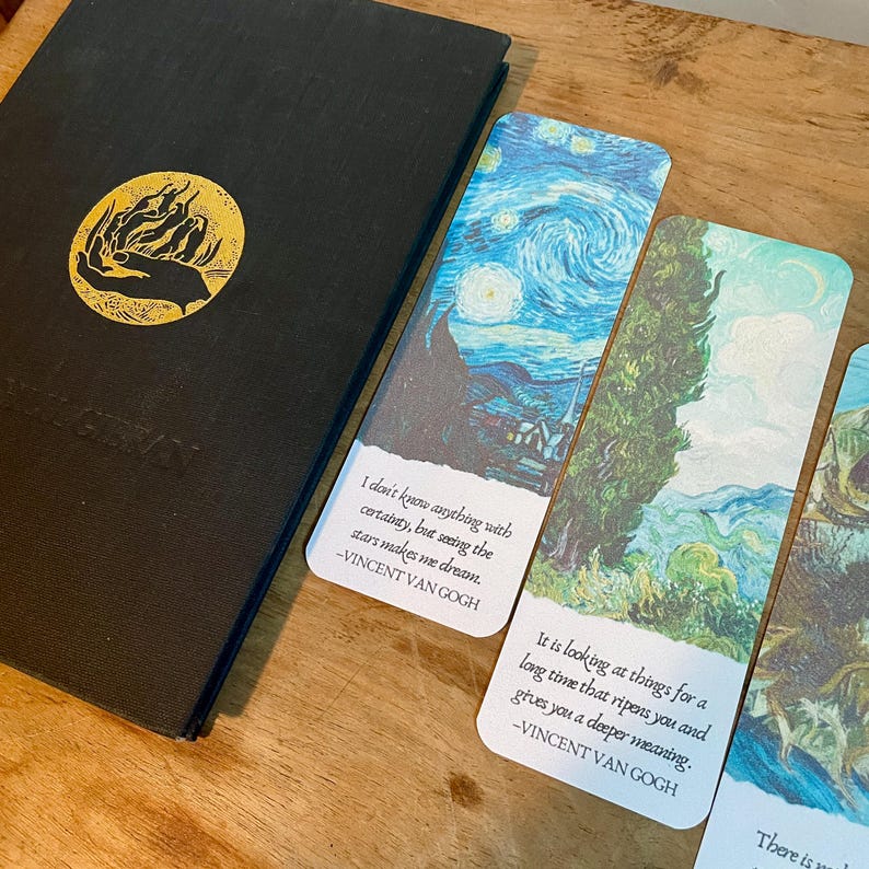 Van Gogh Bookmarks, Famous Art, Floral, Set of 4 - Etsy