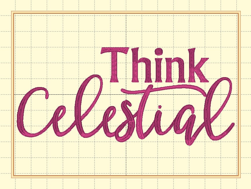 LDS Think Celestial Embroidery File Instant Download PES, VIP, and More ...