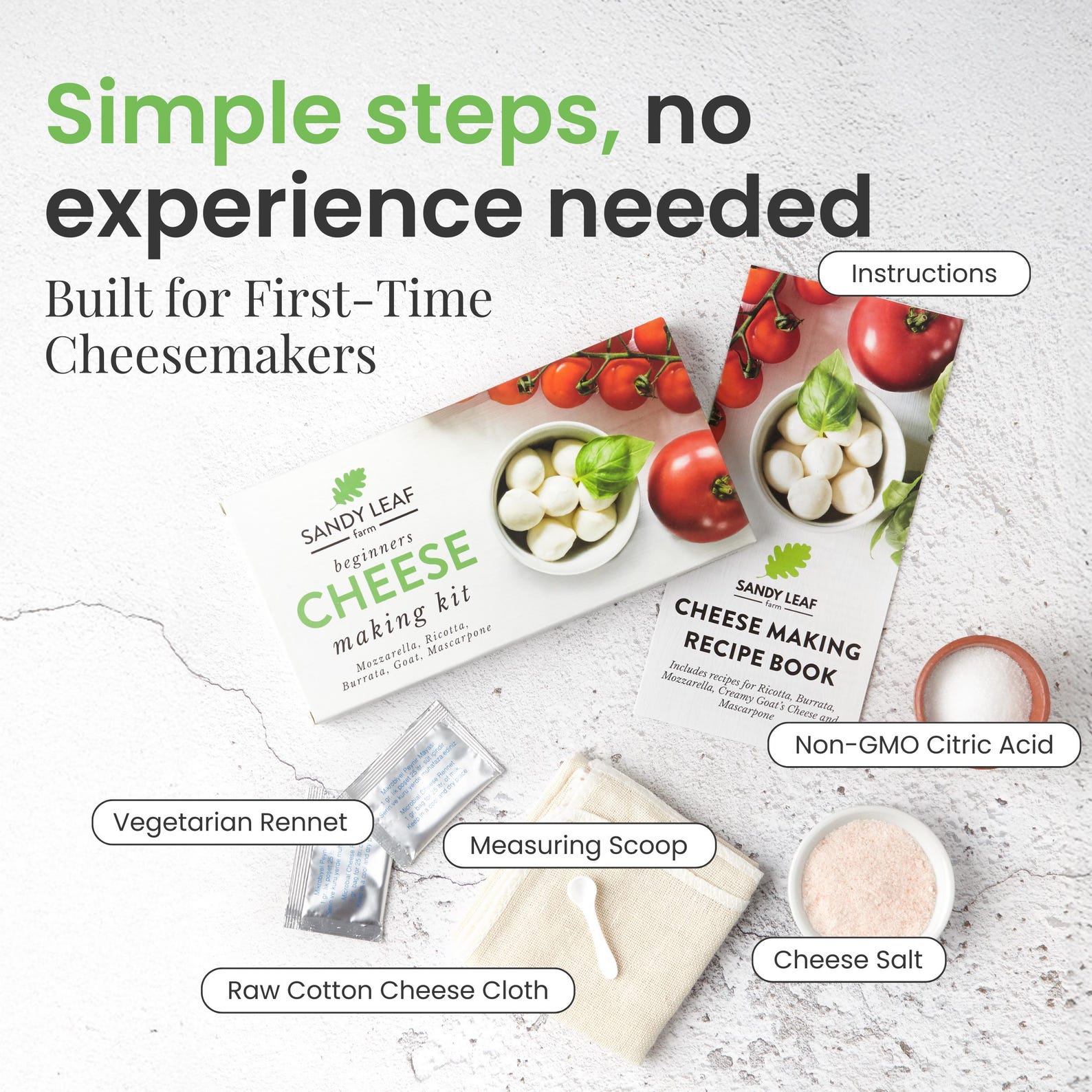 Beginners Cheese Making Kit - Make Your Own Mozzarella, Ricotta ...