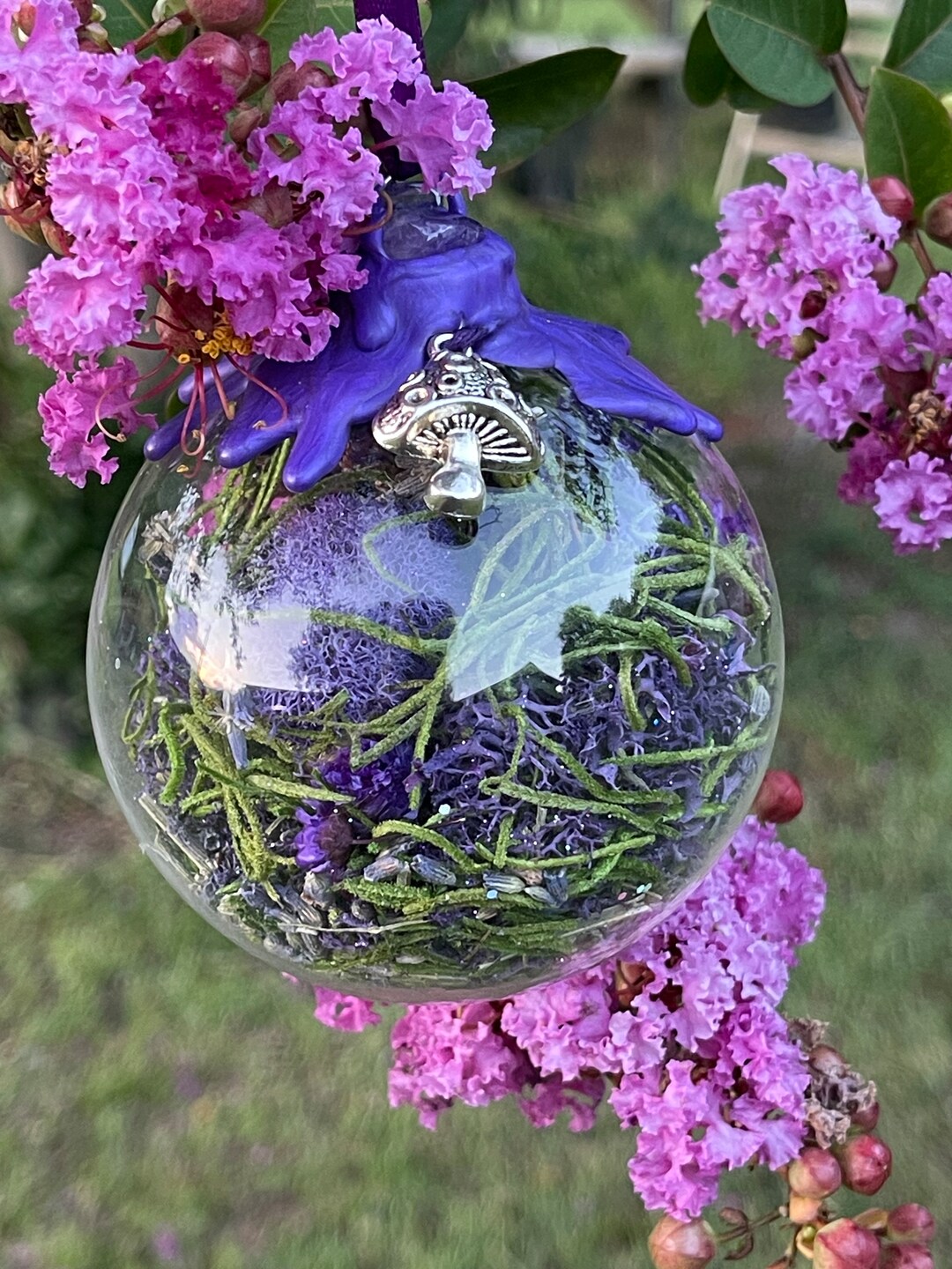 Glass Blessing Ball/ Anti- Stress Orb/ New Home Blessing Ornament ...