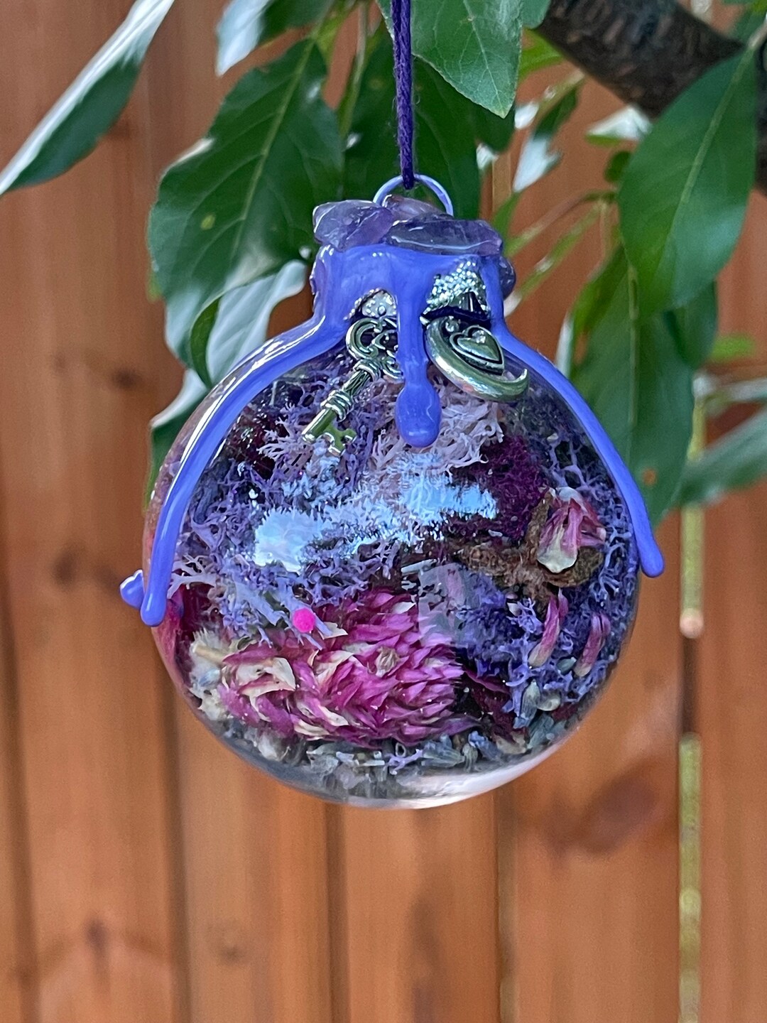 Home Protection Blessing Ball: Floral Crystal Ornament (3.5 Inch) - Etsy