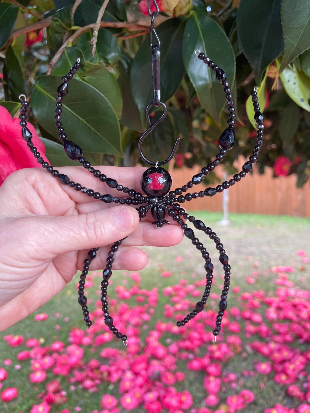 Beaded Spider Sun Catcher, Handmade Garden Decoration - Etsy