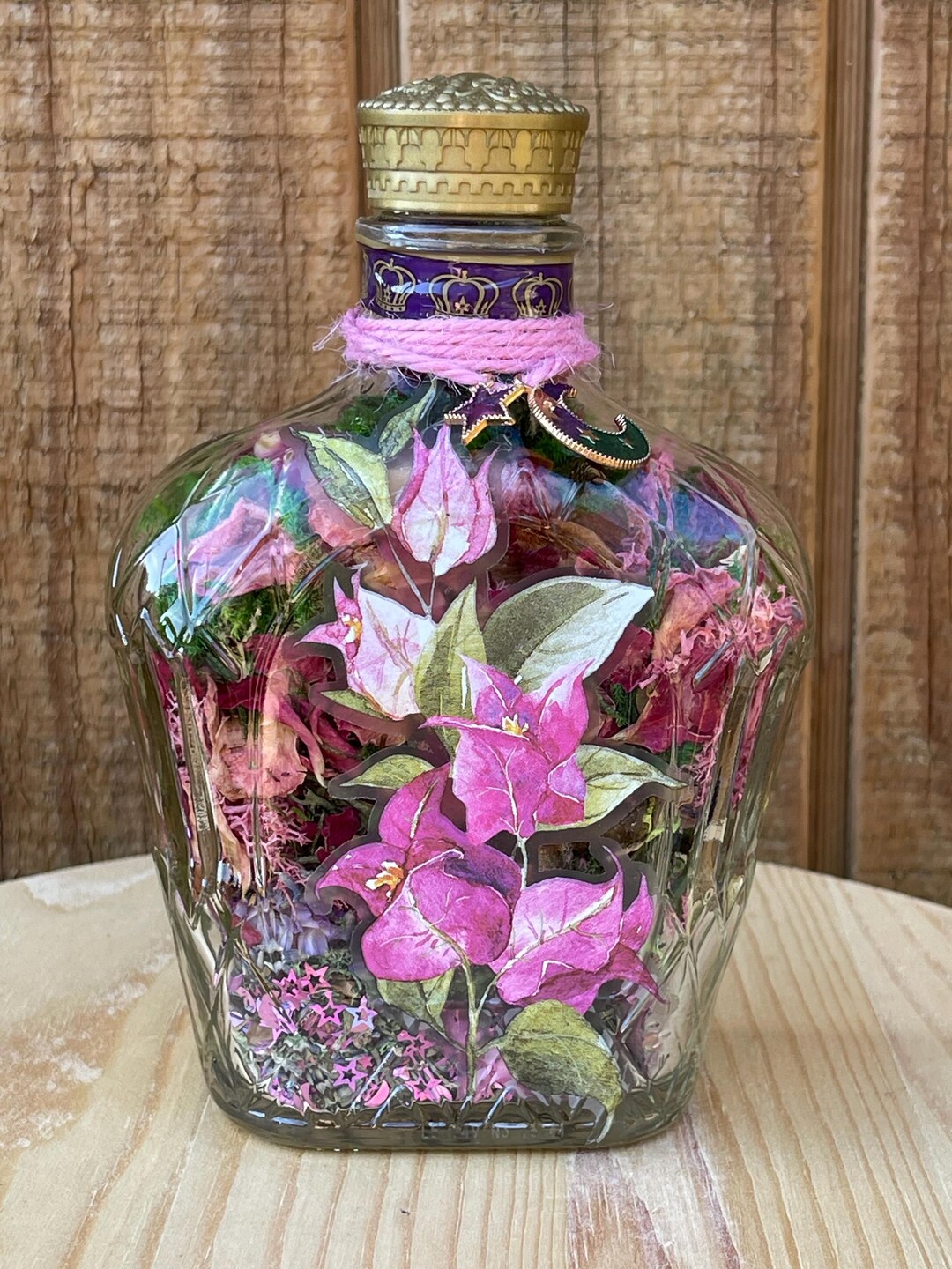 Home Protection Bottle: Floral & Crystal Blessing Jar - Etsy