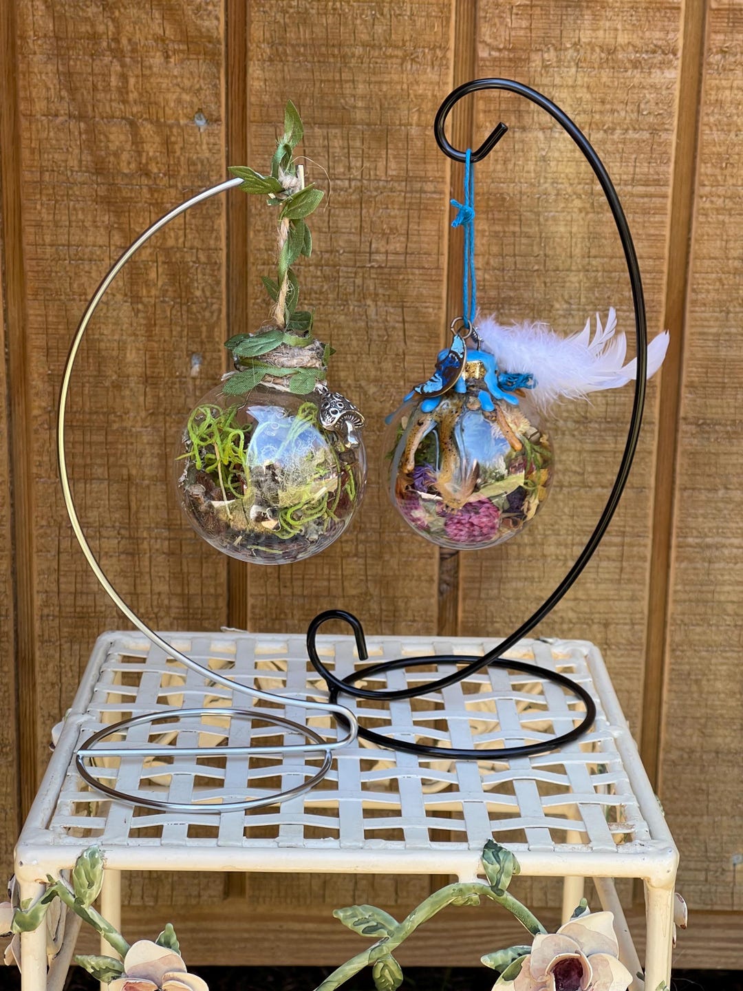 Blessing Ball Ornament Hanger: Silver or Black Display Stand - Etsy