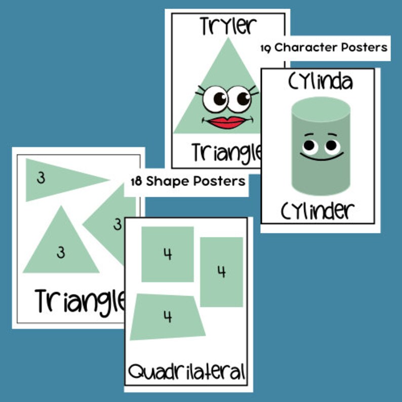 2D and 3D Shape Low-prep Games, Vocabulary, and Posters - Etsy