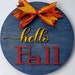 Personalized Fall Sign for Front Door, Stained Wood Custom Fall Holiday ...