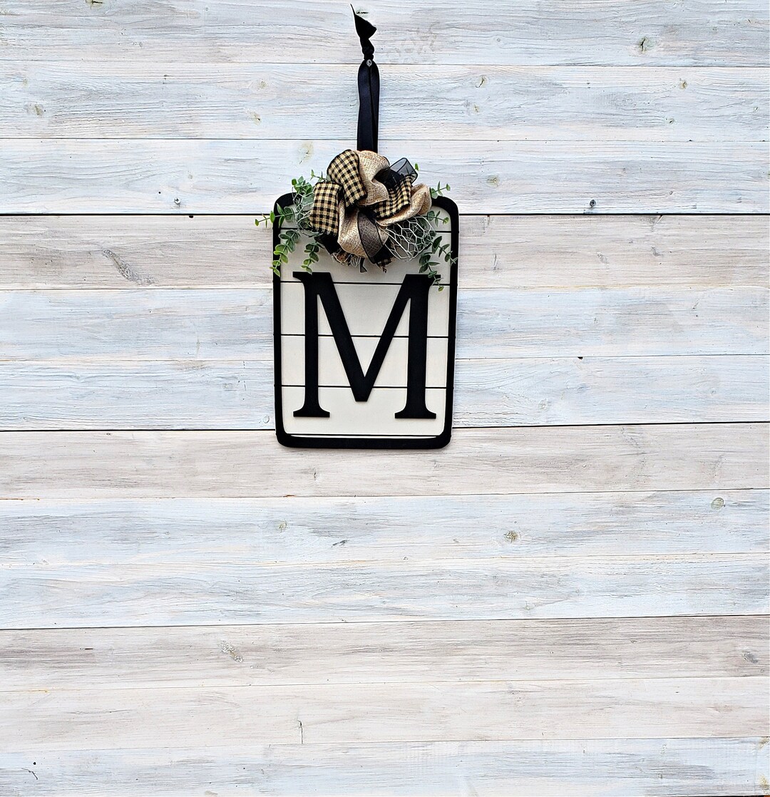 Personalized Farmhouse Tag Sign, Monogram Farmhouse Door Hanger ...