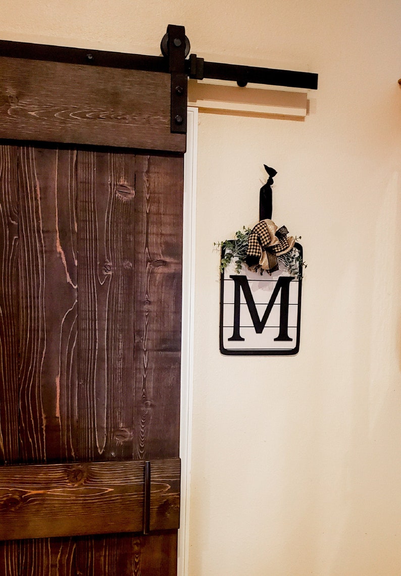 Personalized Farmhouse Tag Sign, Monogram Farmhouse Door Hanger ...