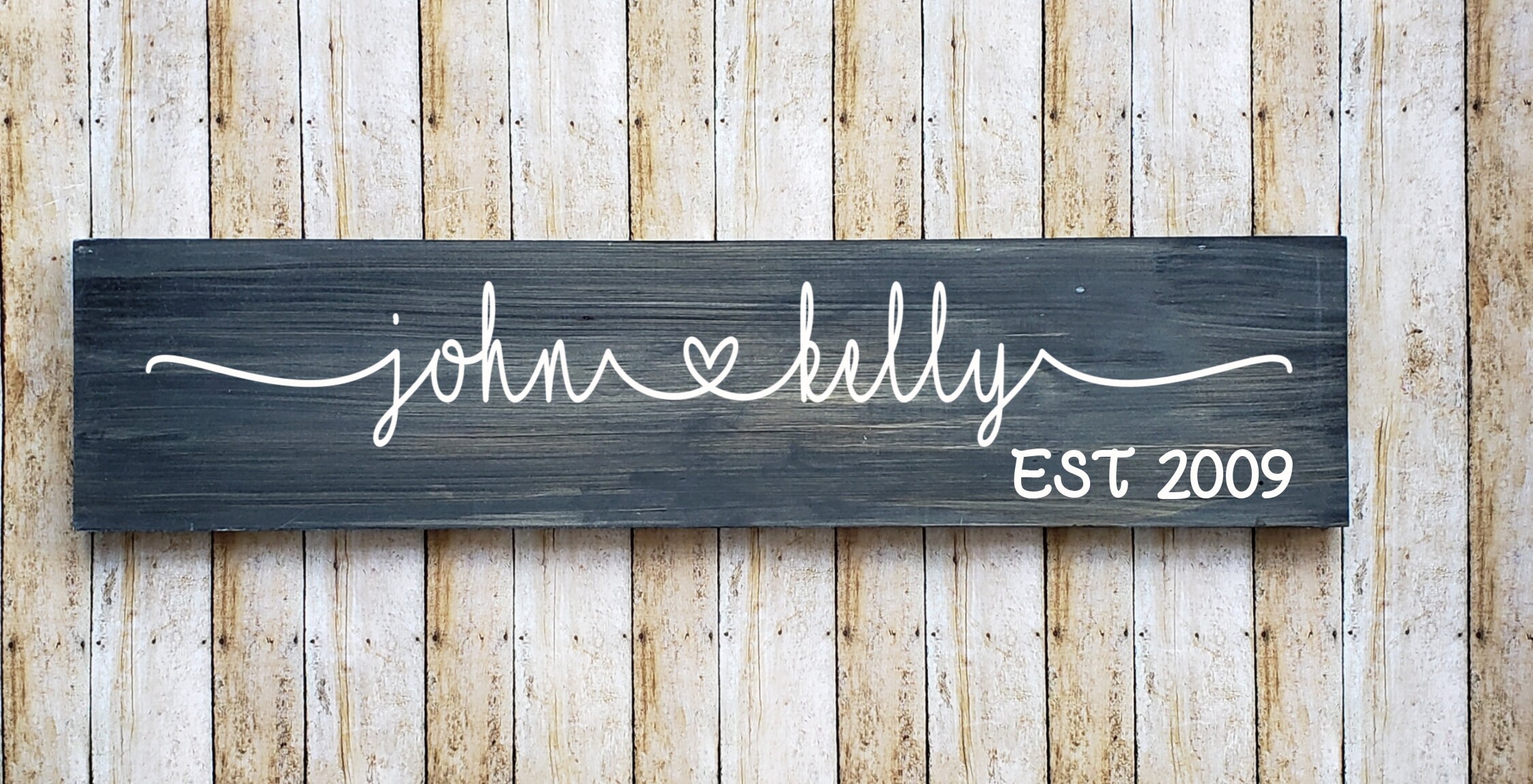 Personalized Couple Sign Custom Stained Wood Couple Sign | Etsy