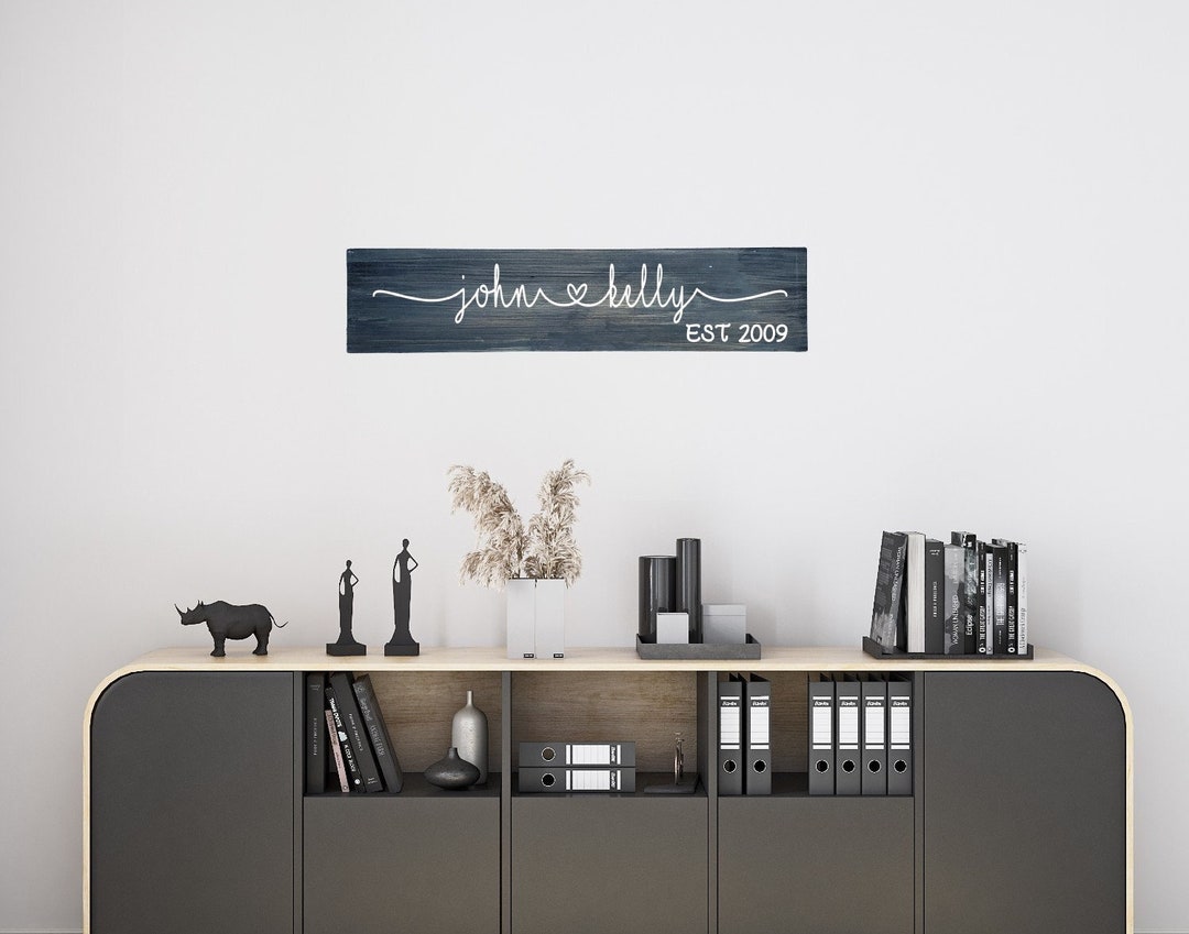 Personalized Couple Sign, Custom Stained Wood Couple Sign, Personalized ...