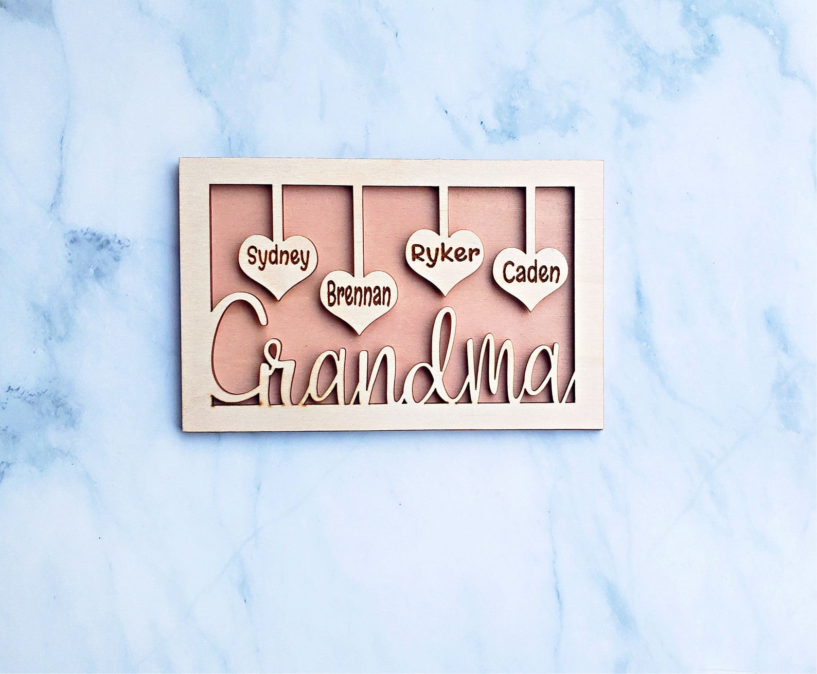 Personalized Grandma Sign Custom Engraved Wood Grandma Sign - Etsy