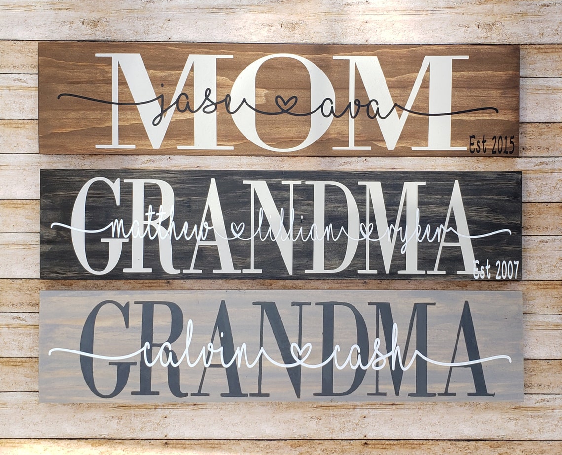 Personalized Dad Sign Custom Stained Wood Dad Sign With Kids | Etsy