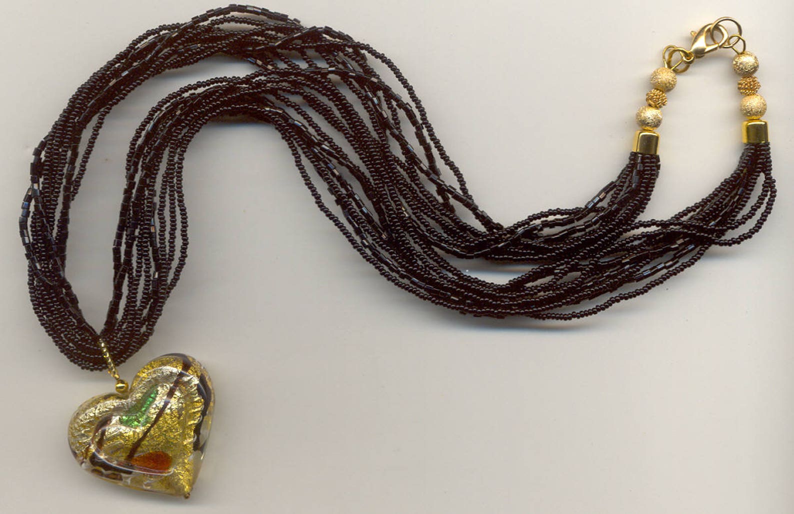 Vintage Heart Shaped Murano Glass Miro Inspired Venetian - Etsy