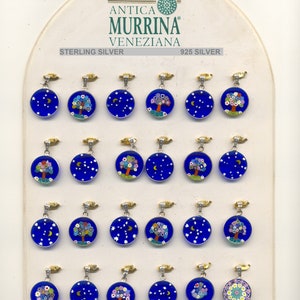 Vintage Murano Glass, 18mm Antica Murrina Veneziana Pendants, Made in ...