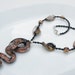 Murano Glass Snake Pendant Necklace With Large "luna" Venetian Beads ...