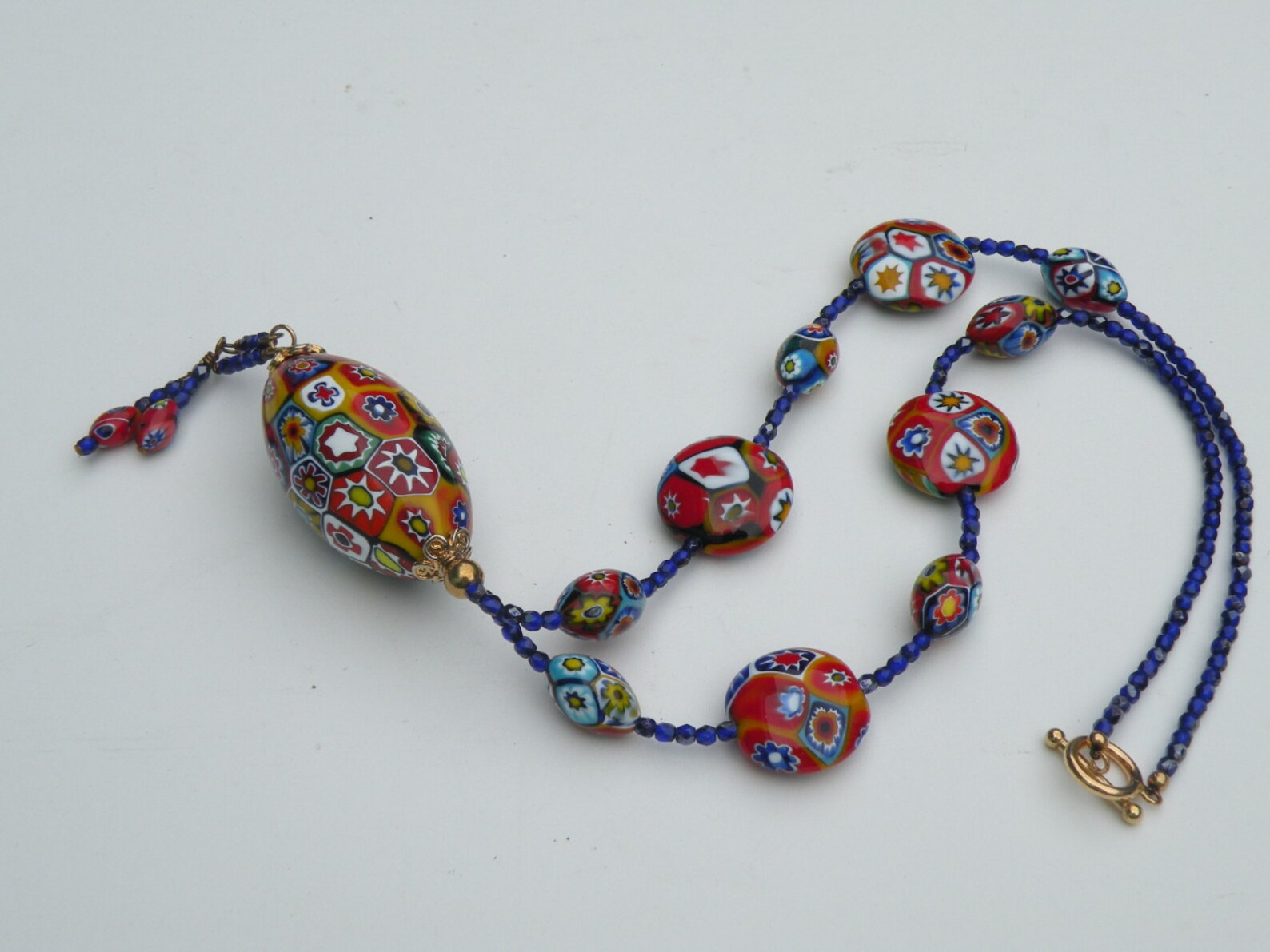 Venetian Murano Glass "fine" Millefiori, Multicolored Mosaic, Pendant ...