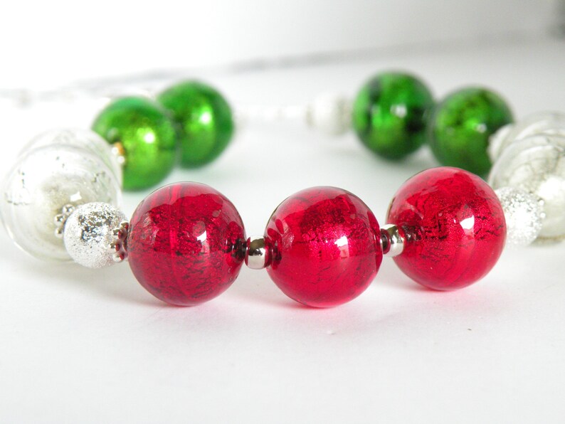 Italian Flag Colors, Red, White, Green, Murano Glass, Venetian Beads ...
