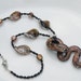 Murano Glass Snake Pendant Necklace With Large luna Venetian Beads ...