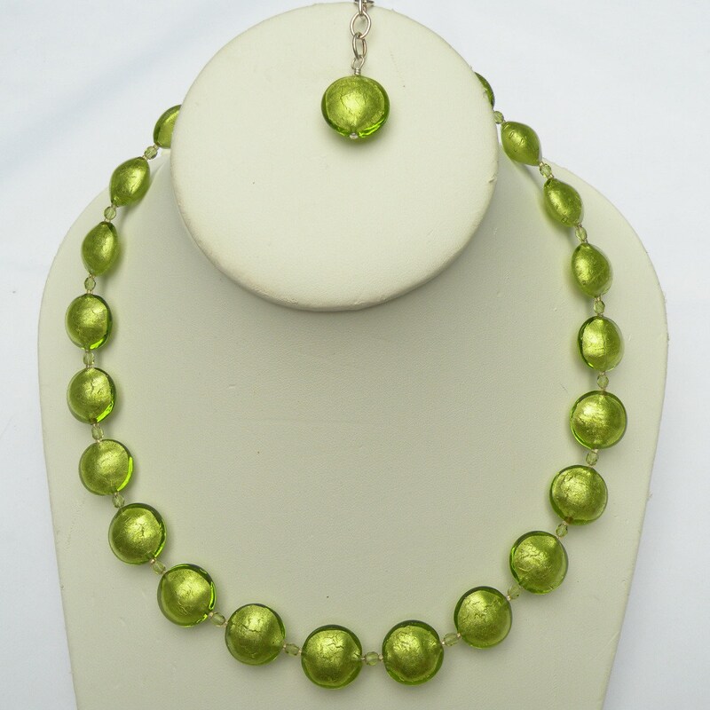 Lime Green Necklace - Etsy