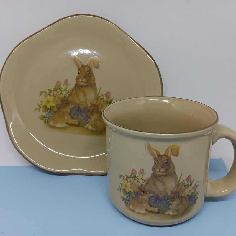 Rabbit Ceramic Plate - Etsy