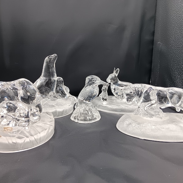 Animal Crystal Figurines - Etsy