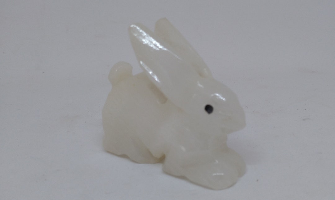 Vintage Hand Carved White Onyx Rabbit Figurine Made in Mexico - Etsy