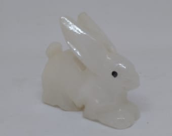 Onyx Rabbit Figurine - Etsy
