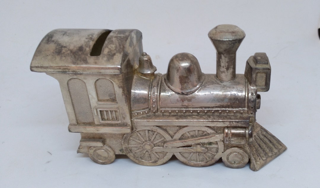 Vintage Silverplate Train Coin Bank, Piggy Bank - Etsy