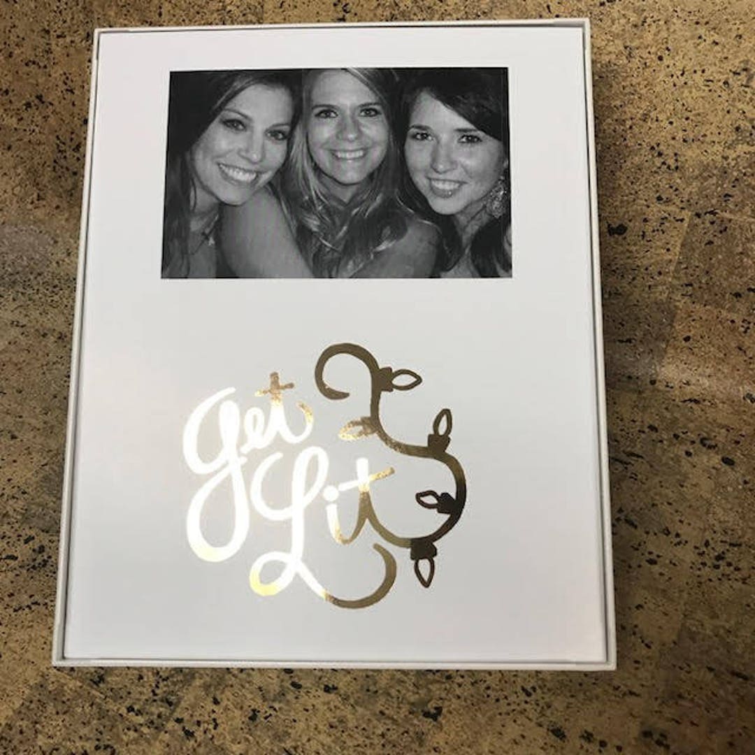 Get Lit Gold Metallic Script Frame - Etsy