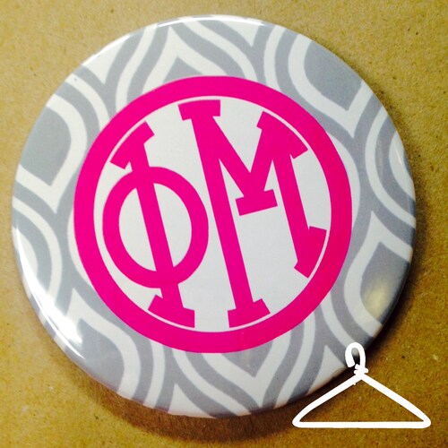Phi Mu Grey Monogram Frame - Etsy