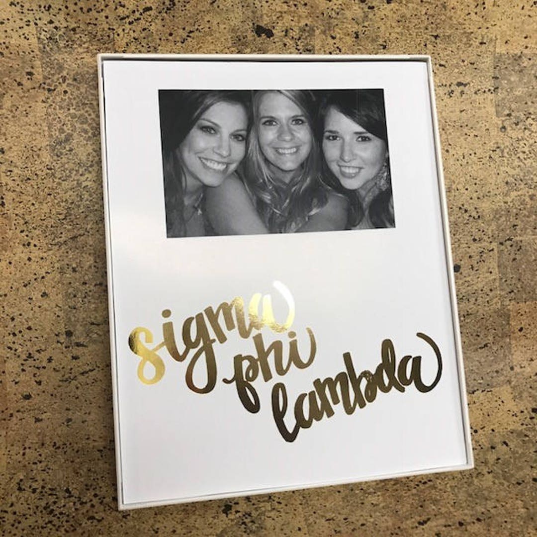 Sigma Phi Lambda Gold Metallic Script Frame - Etsy