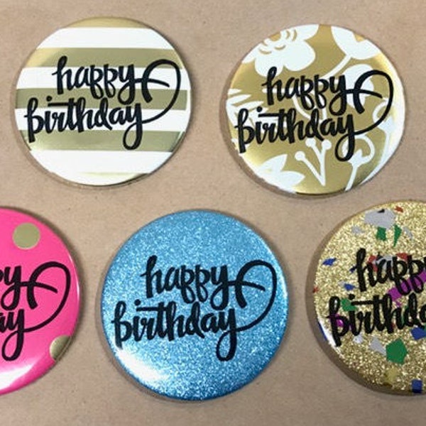 Birthday Button - Etsy