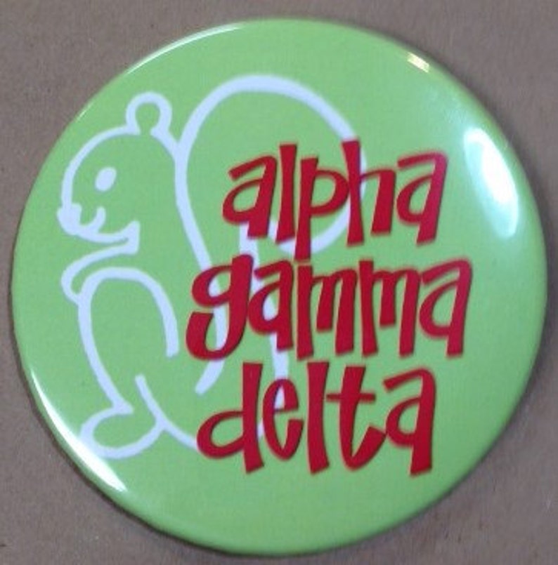 Alpha Gamma Delta Mascot Button or Magnet | Etsy