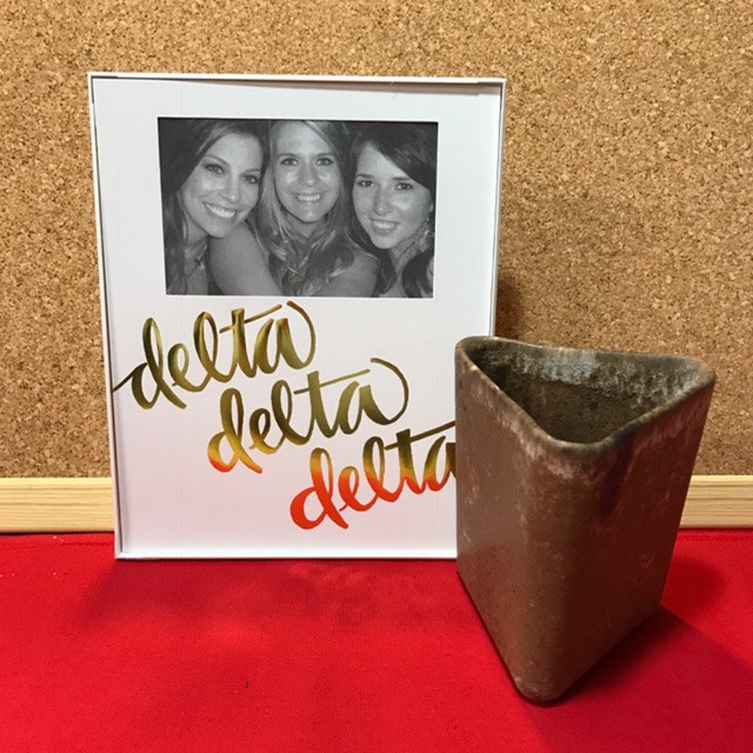 Delta Delta Delta Gold Metallic Script Frame - Etsy