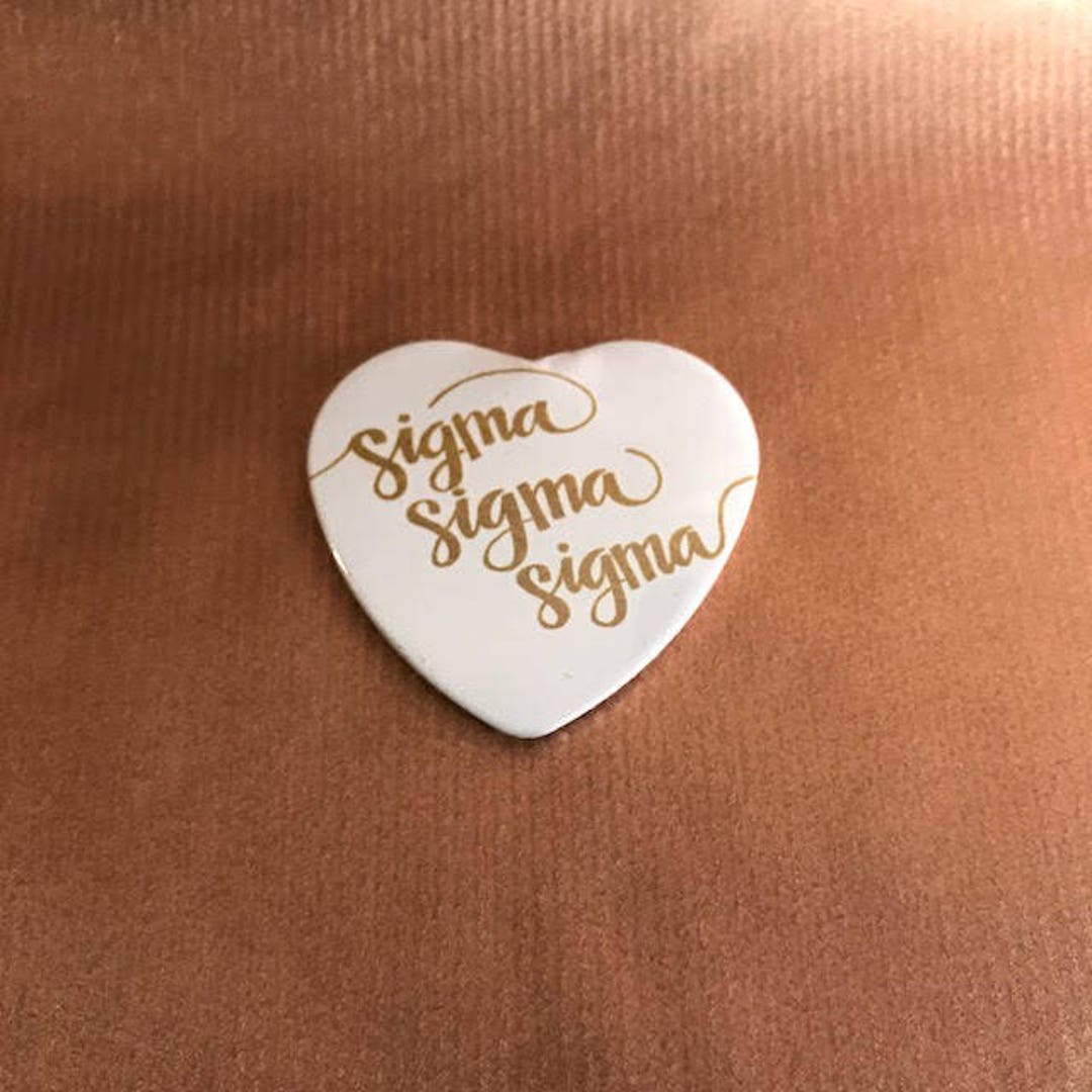 Sigma Sigma Sigma Heart-shaped Button - Etsy