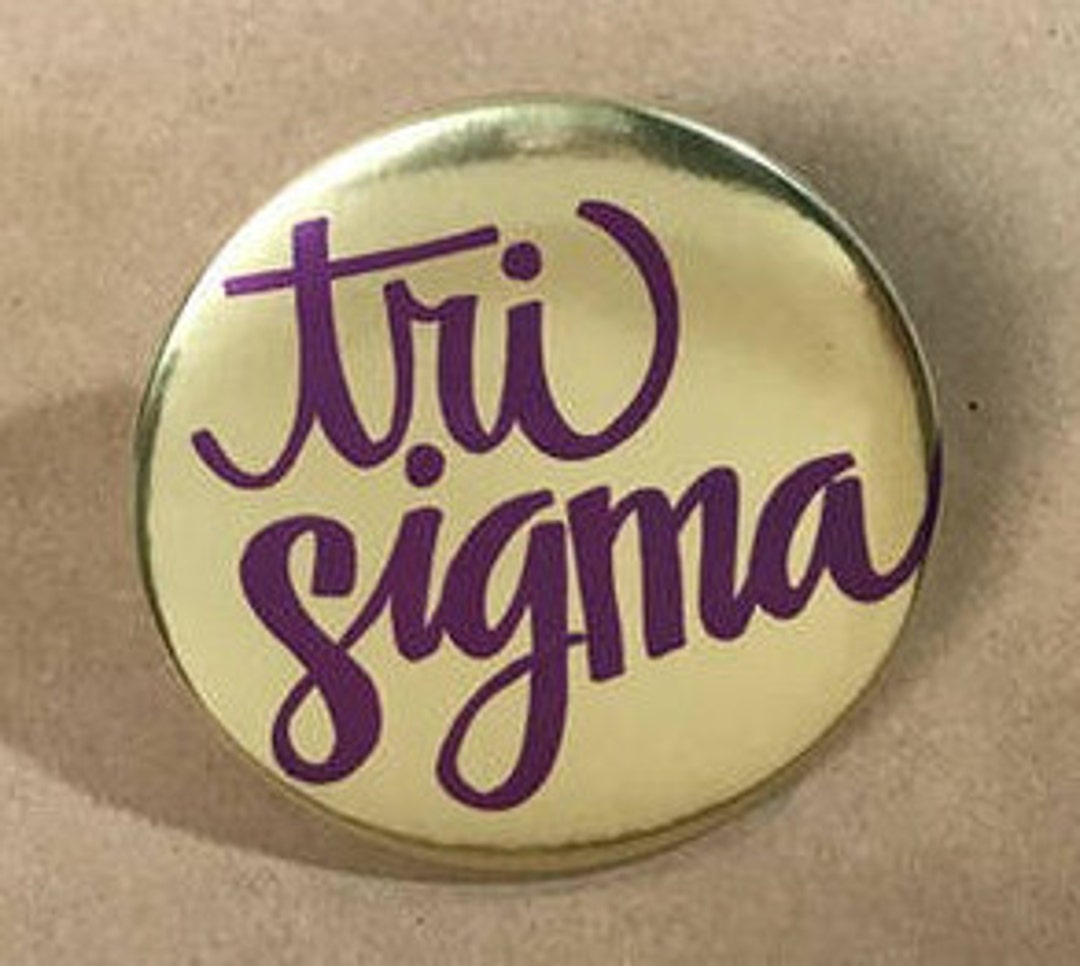 Gold Foil Tri Sigma Button or Magnet - Etsy
