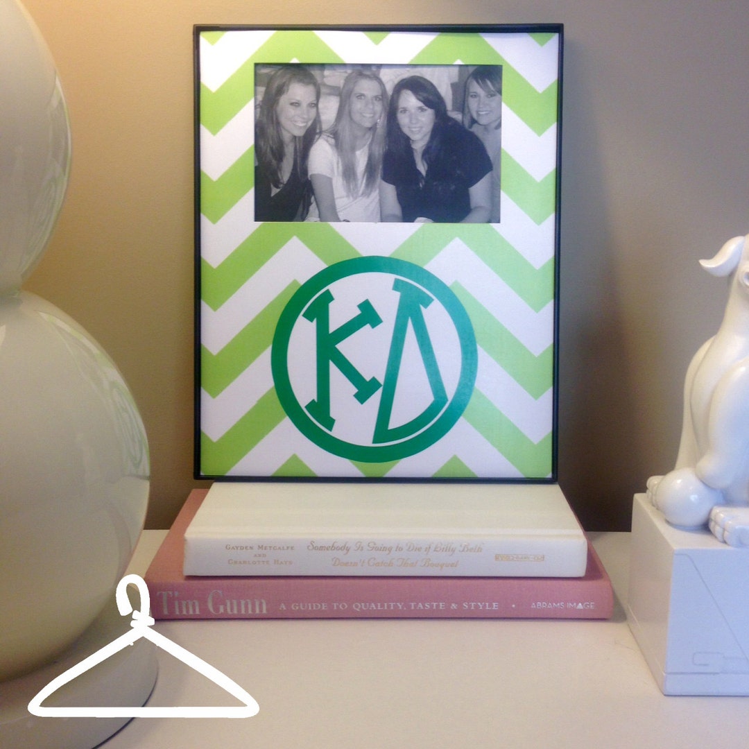 Kappa Delta Chevron Monogram Frame - Etsy