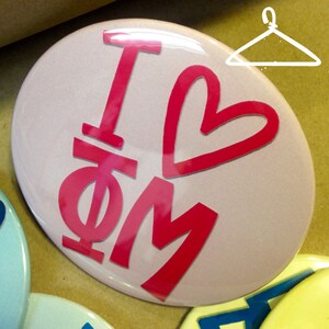 I {heart} Phi Mu Button or Magnet - Etsy