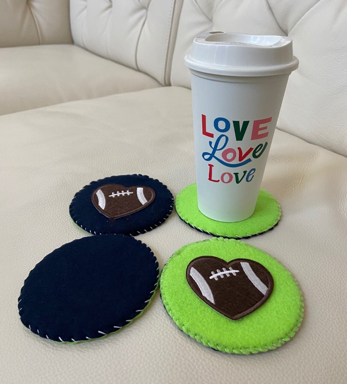 4pc Football Team Coaster Giftset | Etsy