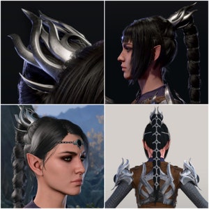 Baldur's Gate 3 Shadowheart Hair Chain. Optional Raw 3D Prints of Crown ...