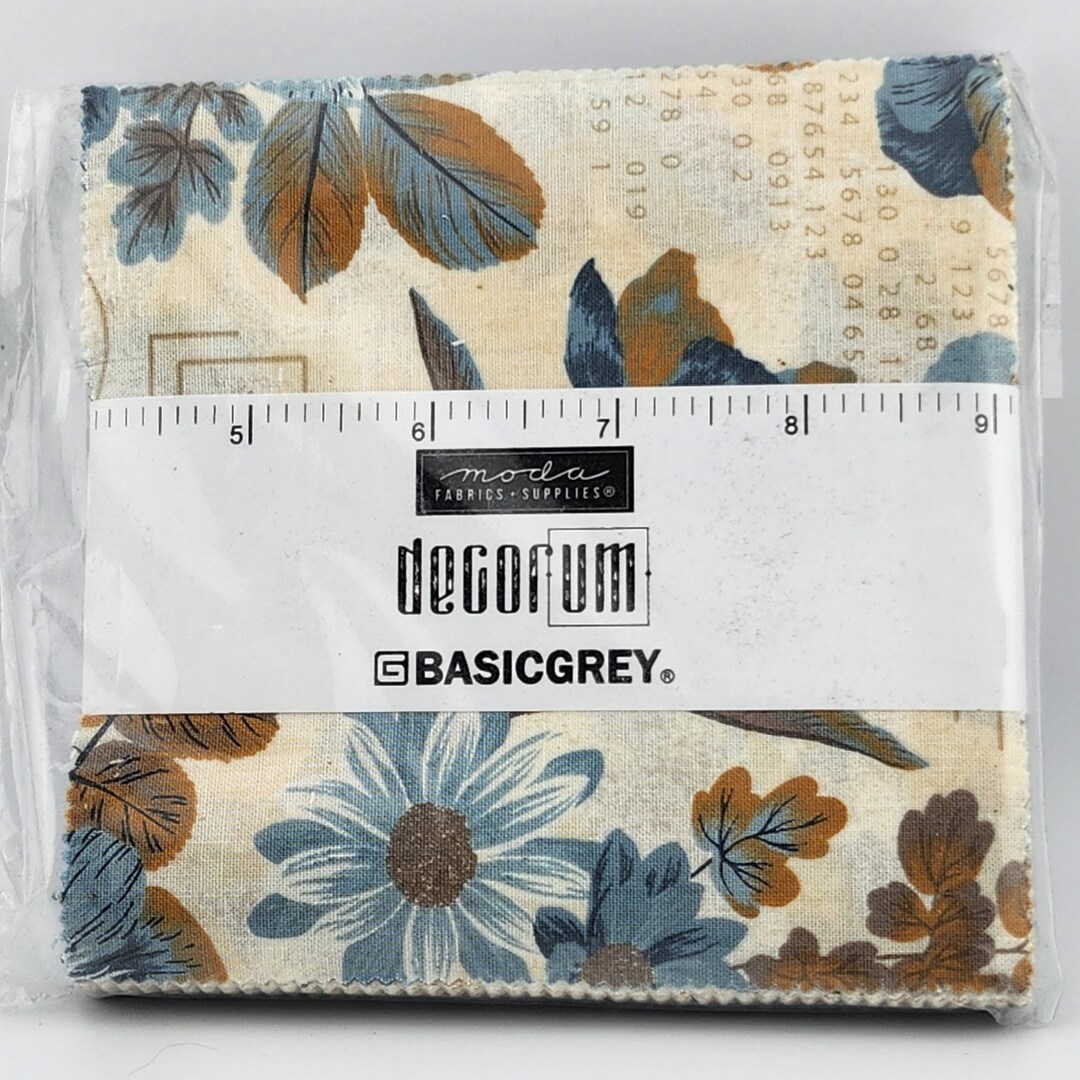 Destash Decorum Charm Pack Quilting Fabric by Basic Grey for - Etsy