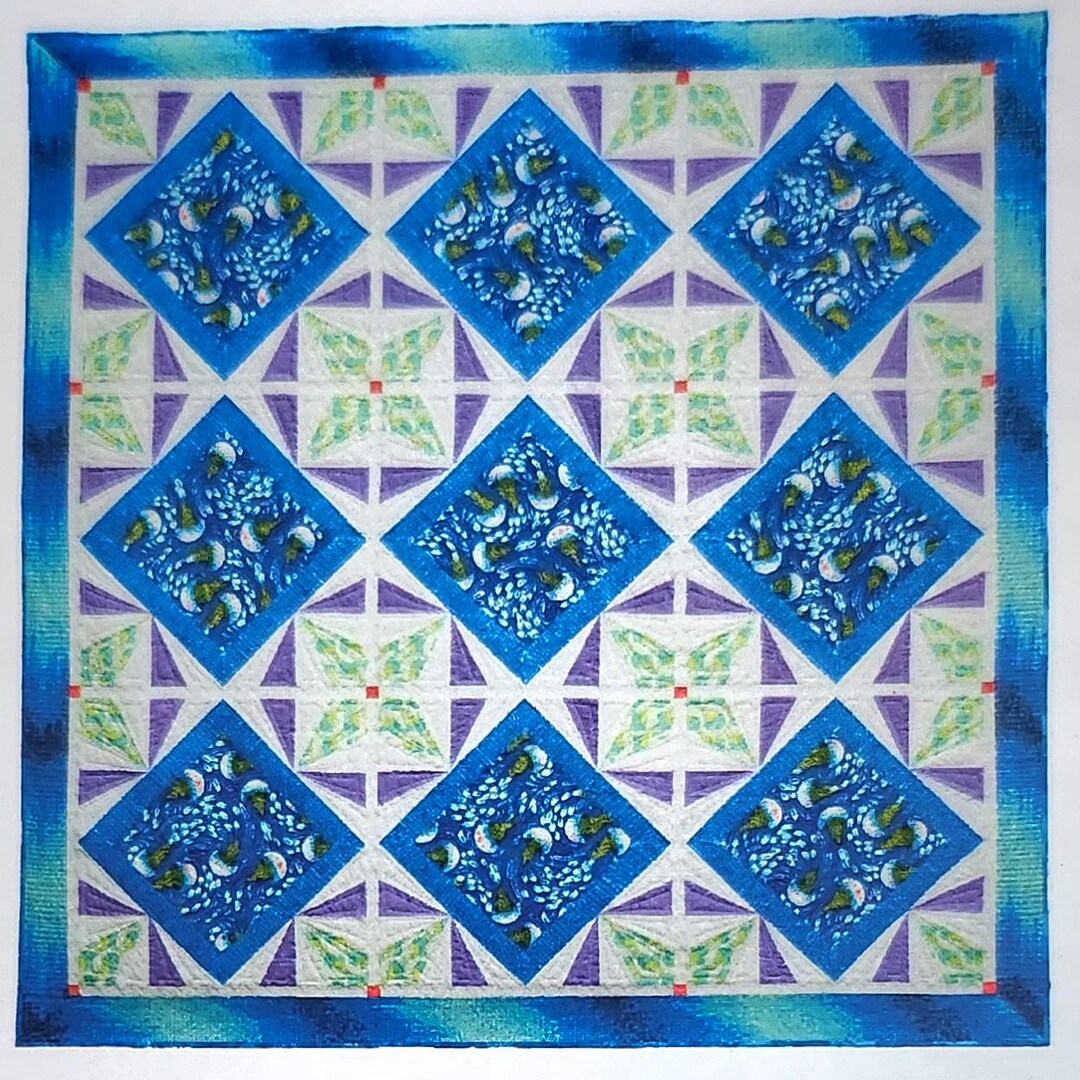 Tula Pink Zuma "medusozoa" Quilt Kit- Featuring OOP and Rare Fabric ...