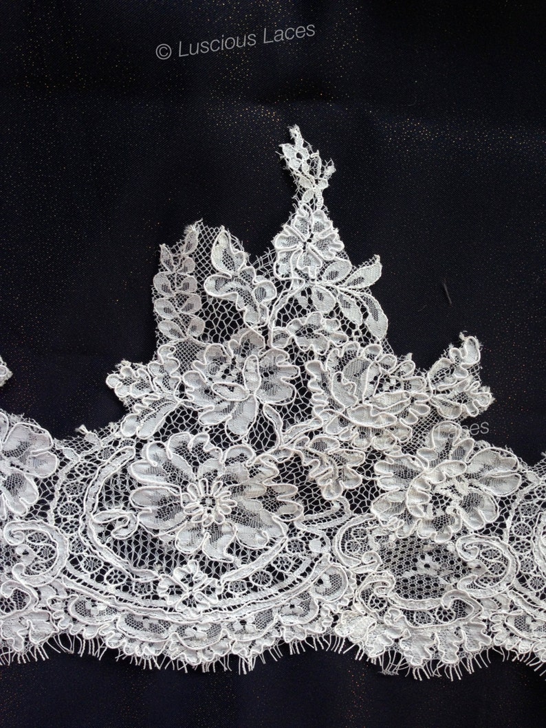 French Style Chantilly Lace Re-embroidered Corded Lace - Etsy