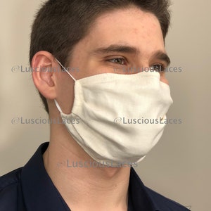 Face Mask From Hemp/lyocell Fabric Organic Certified Washable Dry-able ...