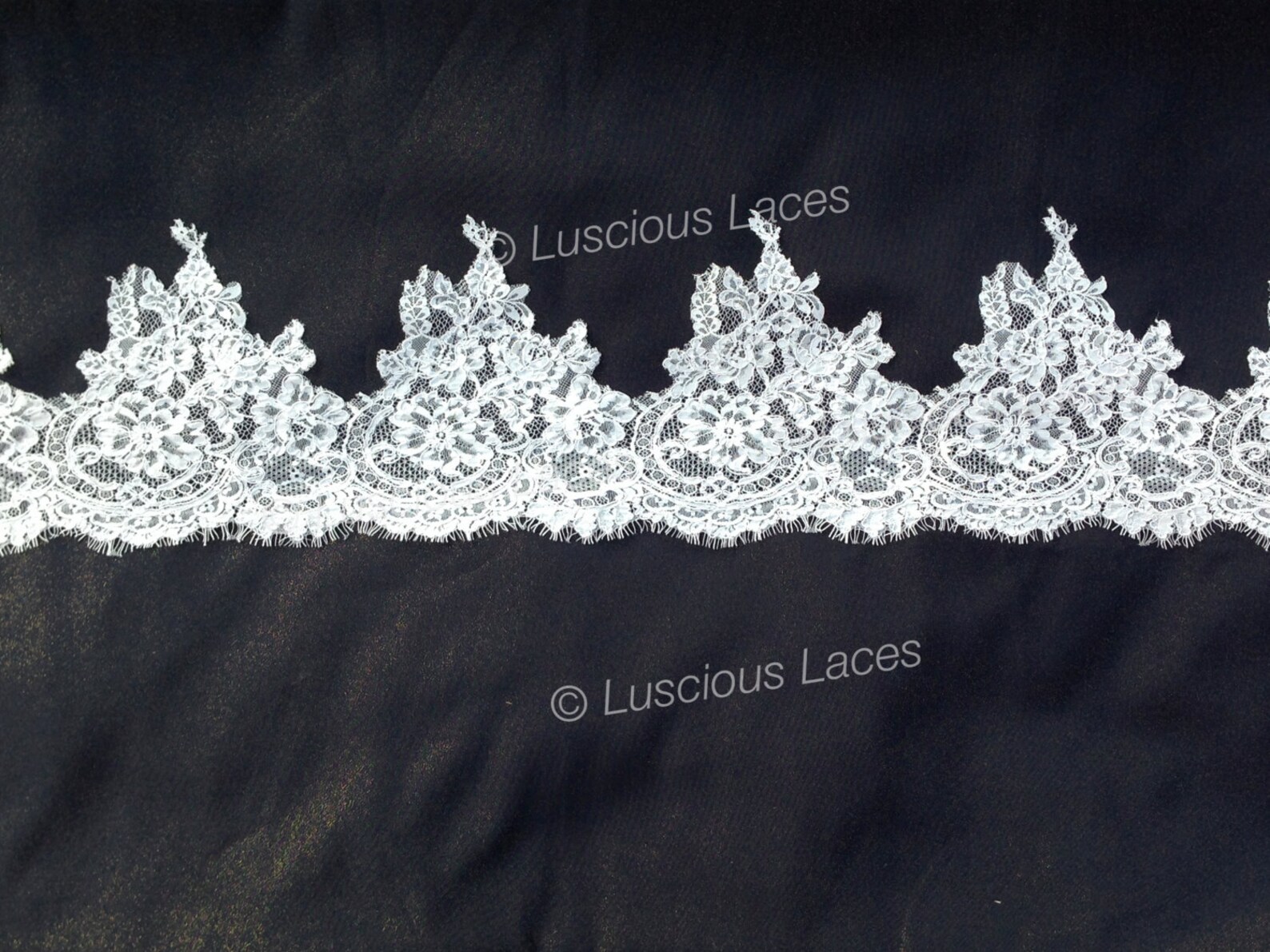 French Style Chantilly Lace Re-embroidered Corded Lace - Etsy