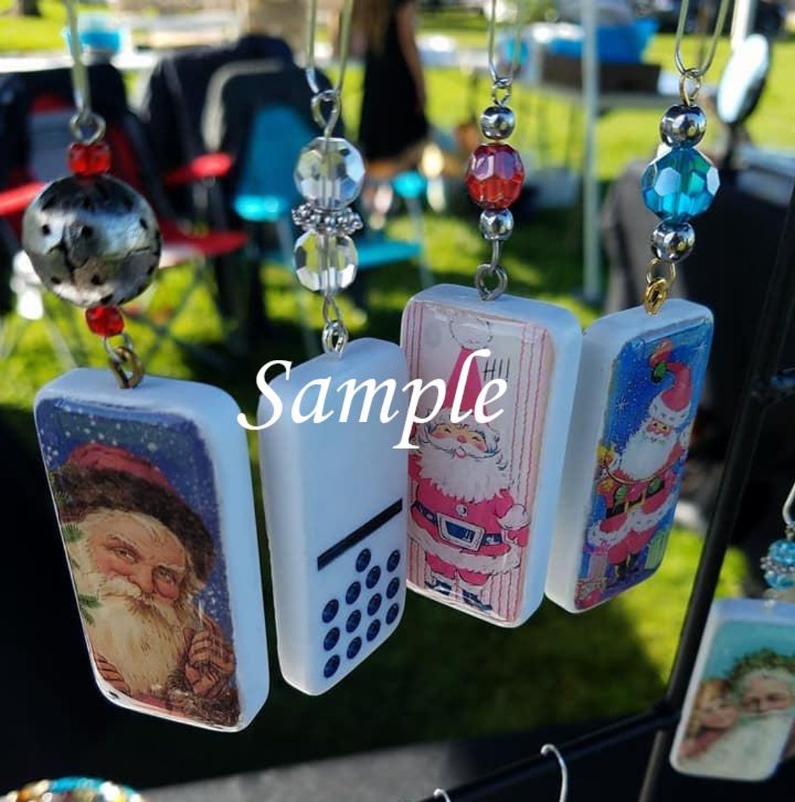 Altered Domino 50x25mm - Resin Jewelry Component - Bead Embroidery ...