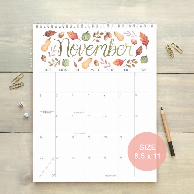 2026 Hand Painted Calendar - Etsy