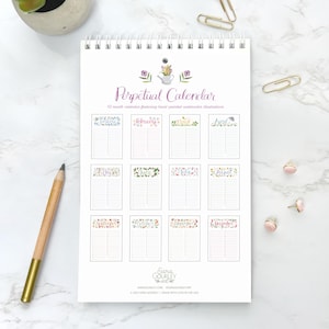 Watercolor Perpetual Calendar, Birthday Calendar, Wire Binding ...