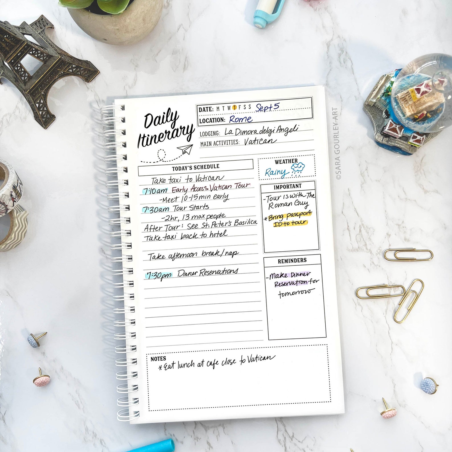 Travel Planner Travel Journal, Vacation Planner, Travel Itinerary ...